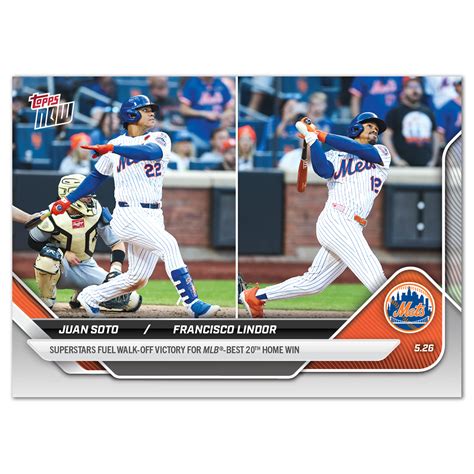 Juan Soto Francisco Lindor 2025 Mlb Topps Now® Card 220 Pr 2801