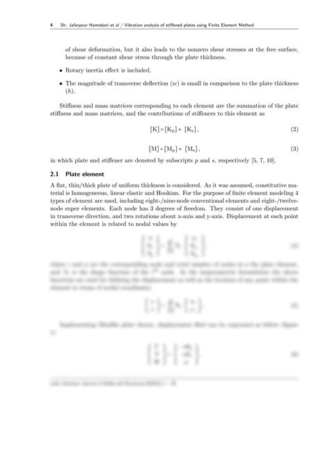 Solution Vibration Analysis Of Stiffened Plates Using Finite Element