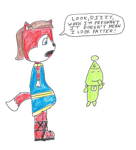 Pregnant Sophie With Dizzy The Chao By Dth1971 On Deviantart