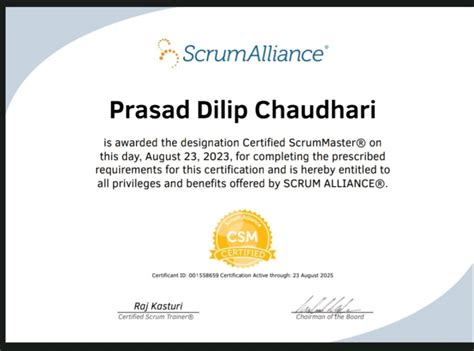 Prasad Chaudhari On Linkedin Certifiedscrummaster Agilescrum Projectmanagement