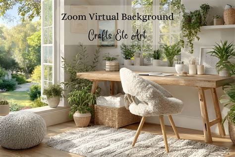 Scandinavian Style Office Zoom Backdrops Graphic By Crafts Etc Art