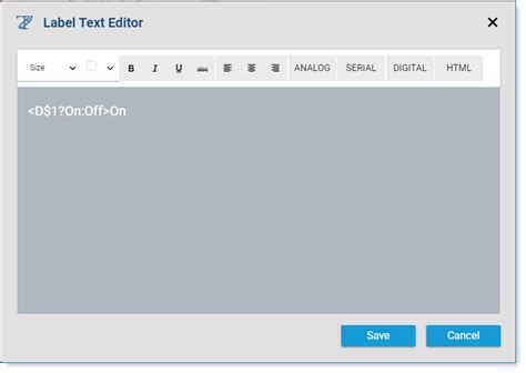 Label Text Editor