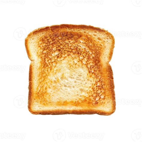 Bread Toast Top View Full Length Isolate On Transparency Background