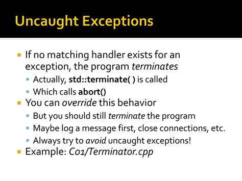Exceptions Ppt Download