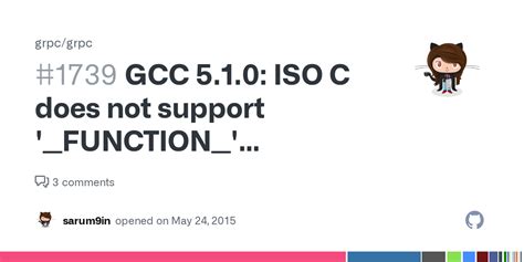 gcc 5 1 0 iso c does not support function predefined identifier