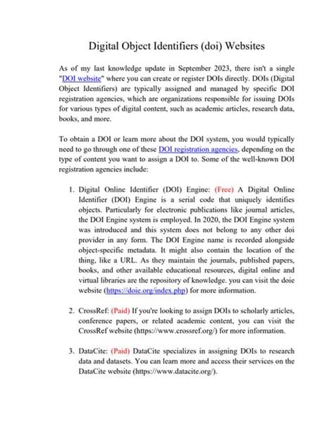 Digital Object Identifier Doi Website Pdf