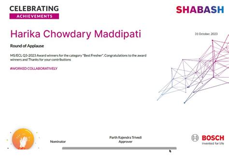 Harika Chowdary Maddipati On Linkedin Bgsw Bosch Cybersecurity