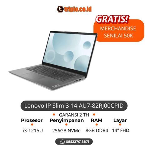 Jual Lenovo Ideapad Slim Iau Rj Cnid Cpid I U Gb Gb Fhd Win Ohs Di Seller