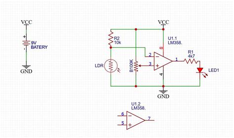 Operational Amplifier Lm358 Comparator Circuit Electrical