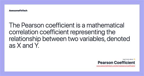 Pearson Coefficient Awesomefintech Blog