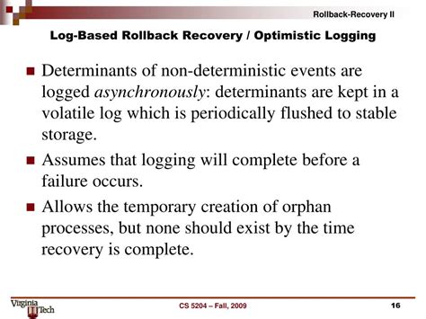 Ppt Rollback Recovery Protocols Ii Powerpoint Presentation Free Download Id5640538