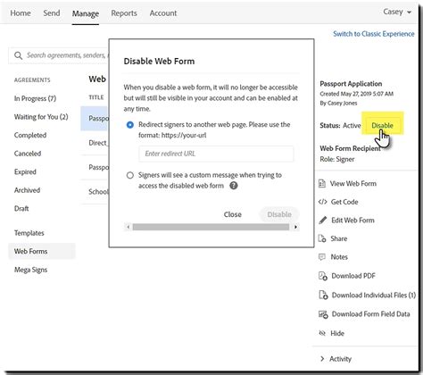 Disableenable A Web Form