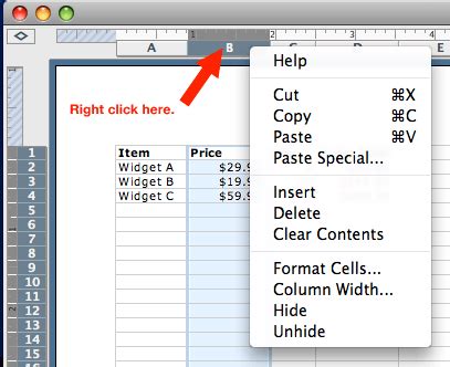 Microsoft Excel Hide Columns And Rows