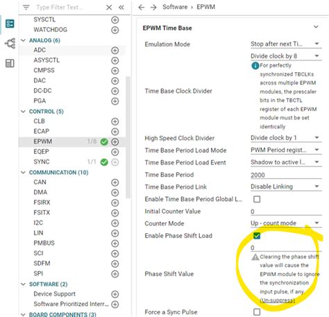 TMS320F280049C External Synchronisation Of EPWM Via EXTSYNCINx C2000