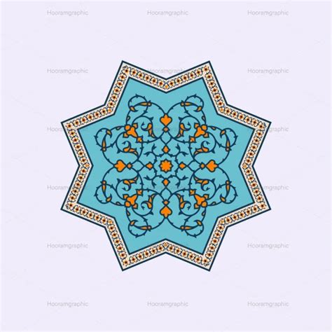 وکتور شمسه اسلیمی 0051 هورام گرافیک وکتور اسلیمی،تذهیب،انواتو