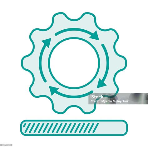 컴퓨터 업데이트 아이콘을 클릭합니다 시스템 업데이트 프로세스 응용 프로그램 설치 진행률 소프트웨어 구성 데이터 파일 복구 및 복구 상태 벡터 일러스트 레이 션 Eps10