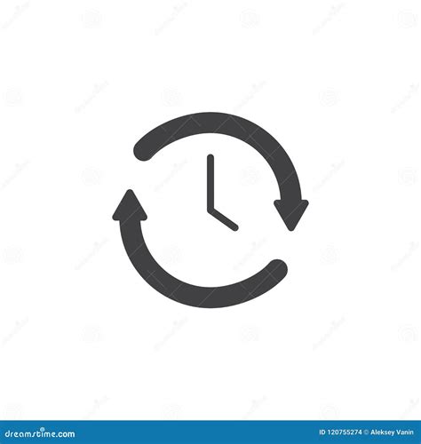 Clock Arrow Vector Icon Stock Vector Illustration Of Arrow 120755274