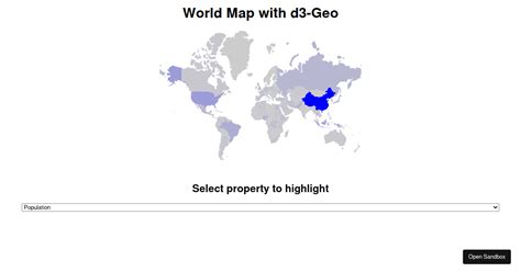 D3 World Maps Examples Codesandbox