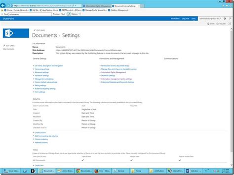 Configure List Library Settings For Information Rights Management Sharepoint 2013 Sharepoint