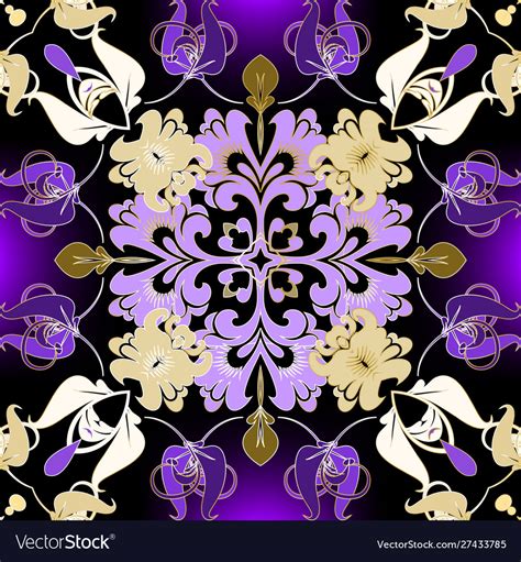 Vintage Colorful Elegance Floral Seamless Vector Image