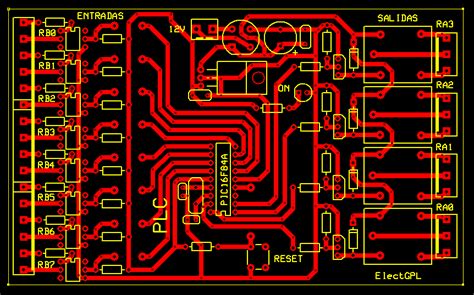 Electgpl Electrónica PLC con PIC16F84A o PIC16F628