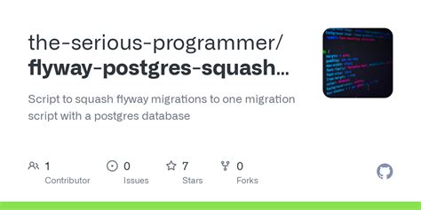 Github The Serious Programmer Flyway Postgres Squash Script Script