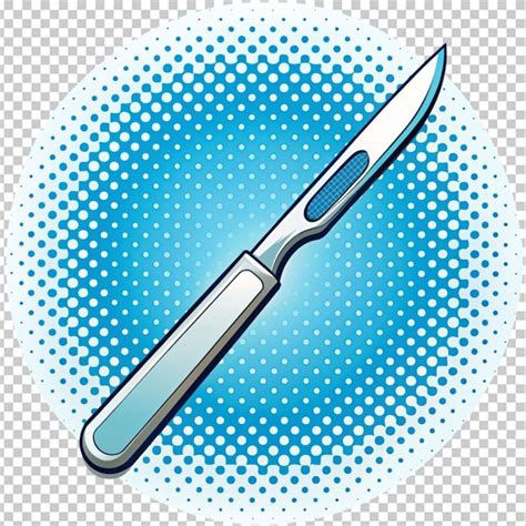 Comic Style Medical Knife Premium Ai Generated Psd