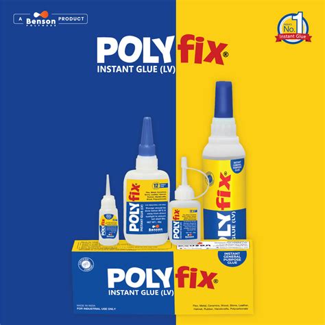 Polyfix Fast Bond Instant Glue Clear 50 Packets In 1 Bag Ideal Cya