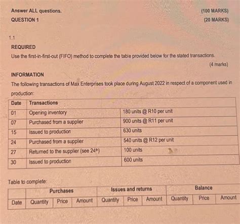 Solved Answer All Questions 100 Marks Question 1 20