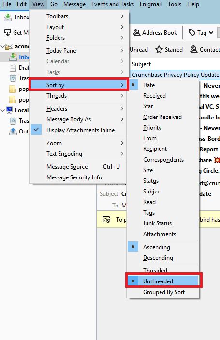 Conversational Style Formatting Of Emails In Thunderbird Uslsoftware®
