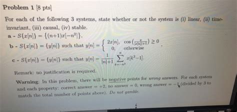 Solved Problem 1 8 Pts For Each Of The Following 3
