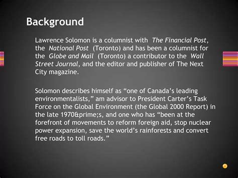 Lawrence Solomon Solamon Energy Scam Safety News Solamon Energy Ppt