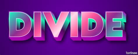 Divide Text Effect And Logo Design Word