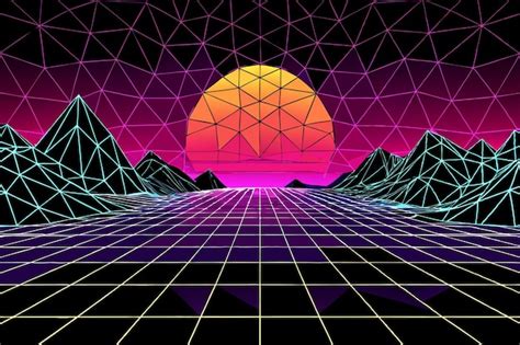 Gradient Abstract Wireframe Background Premium Ai Generated Vector