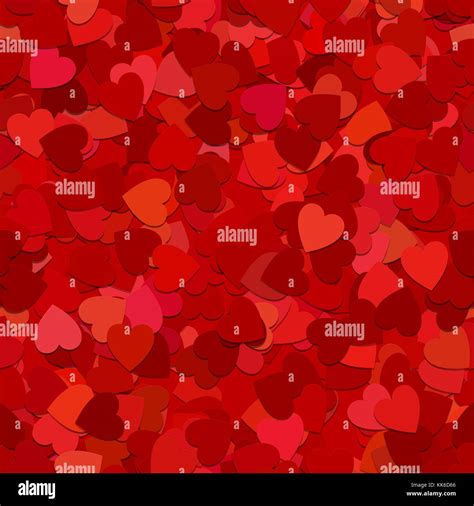 Repeating Geometric Heart Pattern Background Vector Graphic Design From Rotated Red Hearts