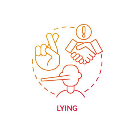 Lying Red Gradient Concept Icon Unethical Organizational Behavior Abstract Idea Thin Line