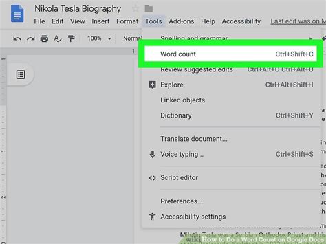 How To Do A Word Count On Google Docs 6 Steps With Pictures