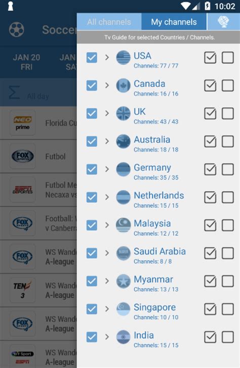Live Sports Tv Listings Guide Android