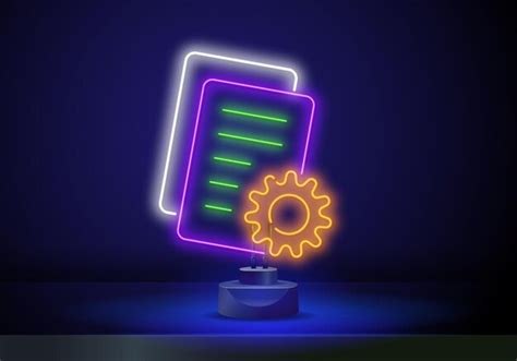 문서 설정 흰색 배경에 곡선 테두리에 생생한 컬러 평면 아이콘 프리미엄 벡터