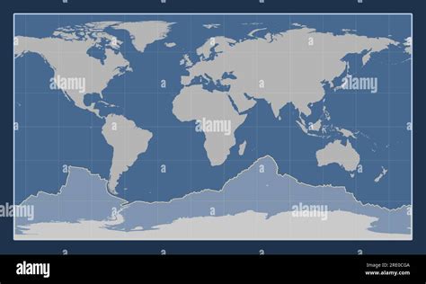 Antarctica Tectonic Plate On The Solid Contour Map In The Patterson Cylindrical Projection