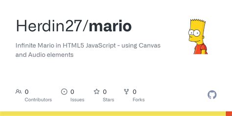 GitHub Herdin Mario Infinite Mario In HTML JavaScript Using Canvas And Audio Elements