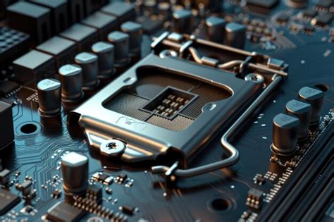 Premium Photo Technician Plug In Cpu Microprocessor To Motherboard Socket Workshop Background