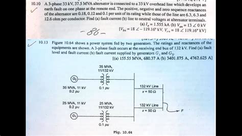 10 10 A 3 Phase 33 Kv 37 5 Mva Alternator Is Connected To A 33 Kv Overhead Line Which Develops