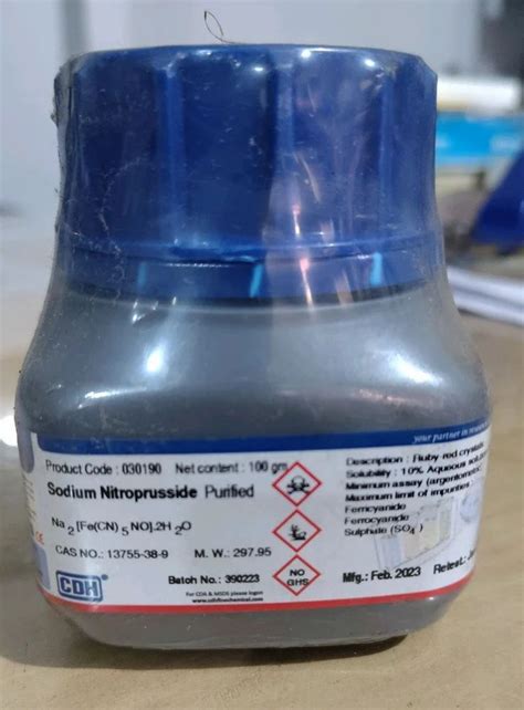Sodium Nitroprusside At Best Price In Faridabad By S S Instruments