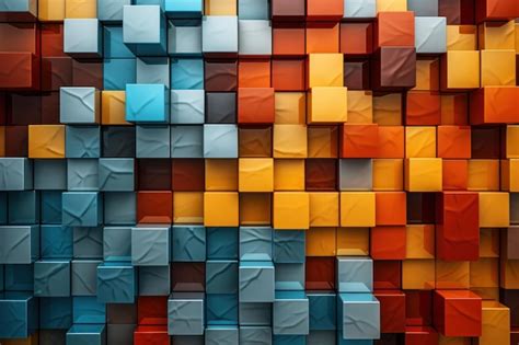 Abstract Colors And Geometric Shapes On A Wall In The Style Of Metallic