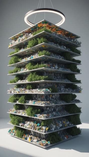 Recycled Material For Sustainable Building Premium Ai Generated Image