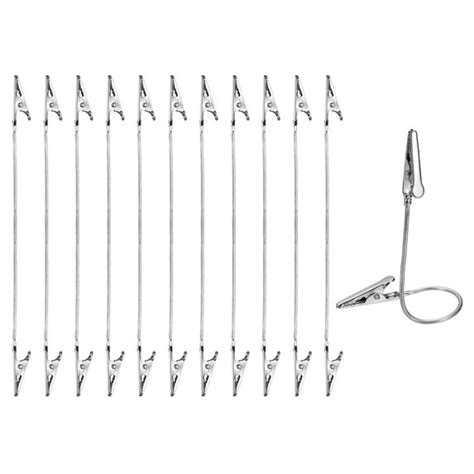 Uxcell 12pcs Double Alligator Clip Long Tail Aluminum Wire Metal