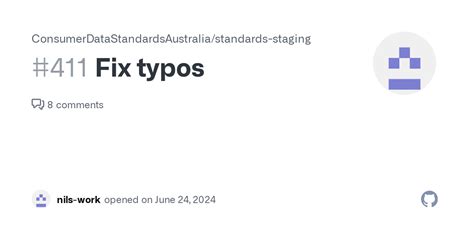 Fix Typos · Issue 411 · Consumerdatastandardsaustraliastandards