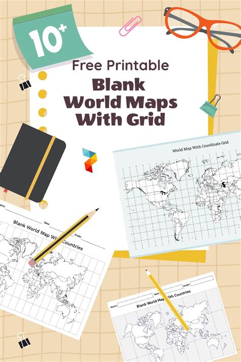 Blank World Maps With Grid 12 Free Pdf Printables Printablee