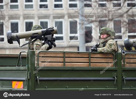 Vilnius Lithuania November Military Parade Vilnius Commemorate Restoration Lithuanian Armed